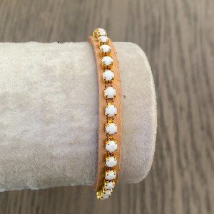 Chan Luu | Jewelry | New Authentic Chan Luu White Beads Tan Leather Pul ...